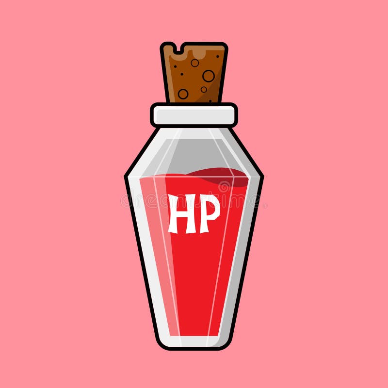 HP Boost Potion Game Item stock vector. Illustration of undefined ...