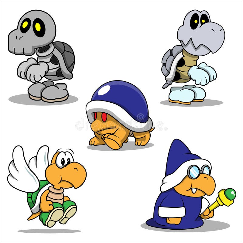 Enemy Turtle Game Character Stock Illustration - Illustration of mario ...