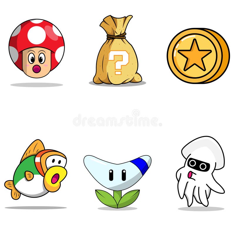 Rare Item Game Collection stock vector. Illustration of bros - 352556629