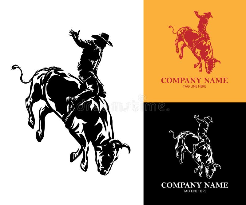Bull Rider Logo Bull Riding Vector Images (over 1,400)