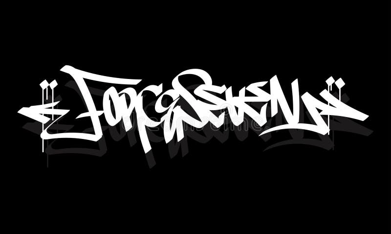 FORCE SEVEN Graffiti Tag Style Design Stock Vector - Illustration of ...