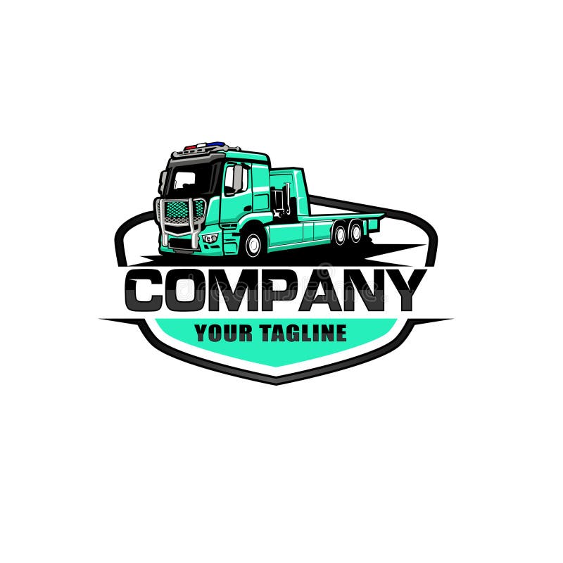 Modern Creative Truck Towing Pro Logo Stock Illustration - Illustration ...