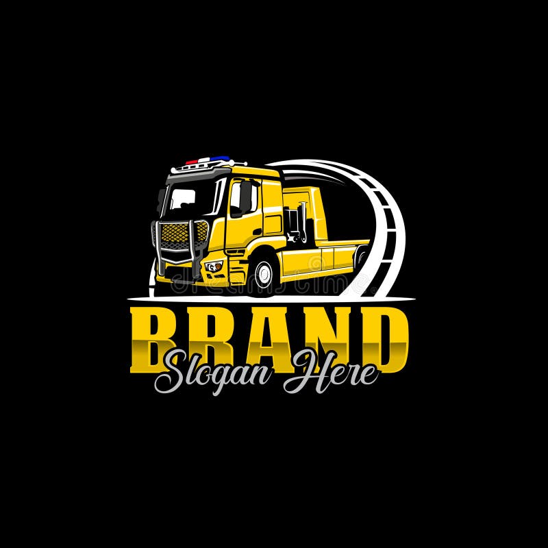 Modern Creative Truck Towing Pro Logo Stock Illustration - Illustration ...