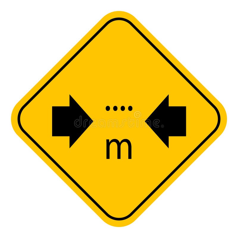 Warning for a Limited Width Sign Stock Vector - Illustration of ...