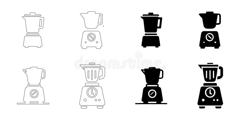Blender Icons Set in Black Color Simple and Clean Vector Illustration ...