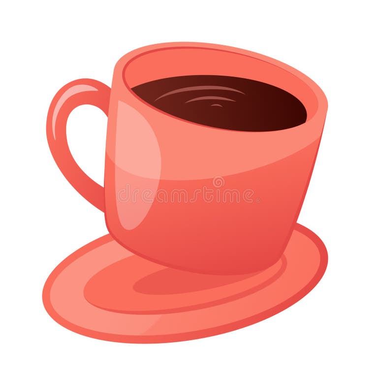 Vector Illustration of a Dynamic Cup of Coffee or Cocoa. Stock Vector ...