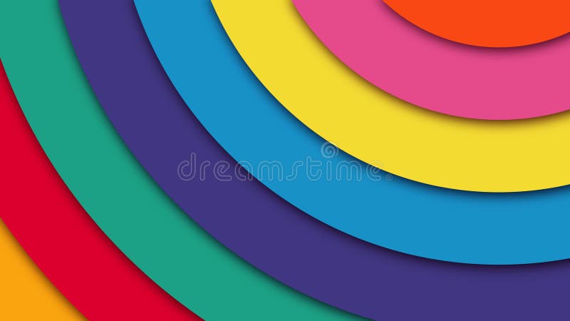 Concentric, Overlapping, Semi-circular Bands of Color Create a Vibrant ...