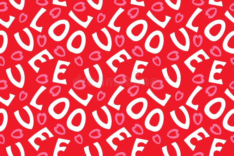 Love Pattern Background with Hearts Stock Vector - Illustration of pink ...