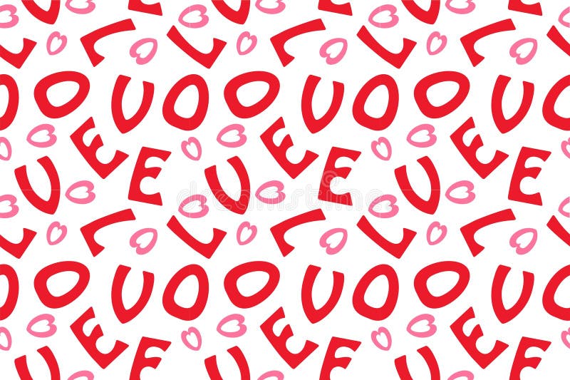 Love Pattern Background with Hearts Stock Vector - Illustration of ...