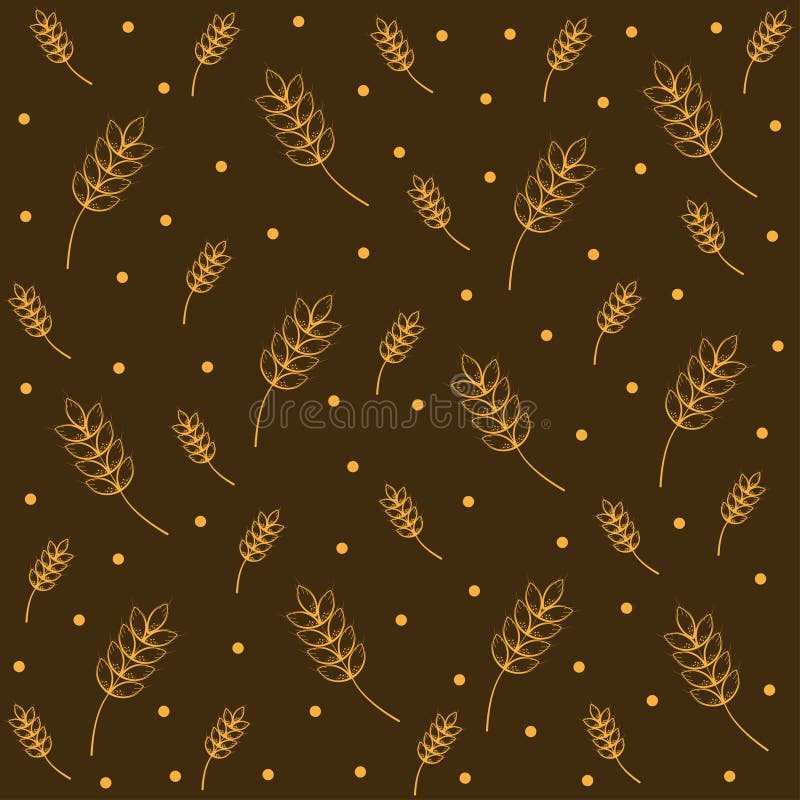 Abstract wheat pattern stock illustration. Illustration of seamless ...