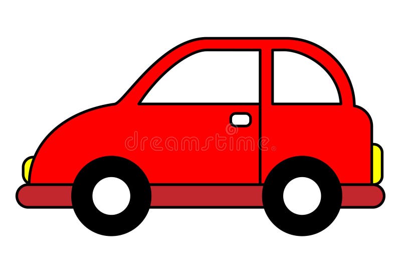 Red car image icon stock vector. Illustration of small - 365695791