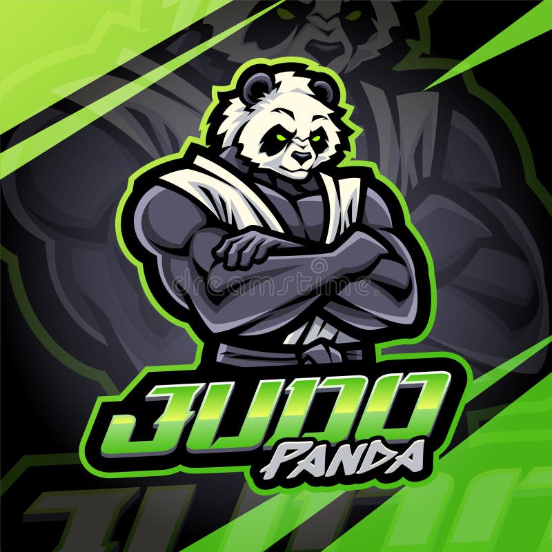 Judo Panda Esport Mascot Logo Design Stock Vector - Illustration of ...