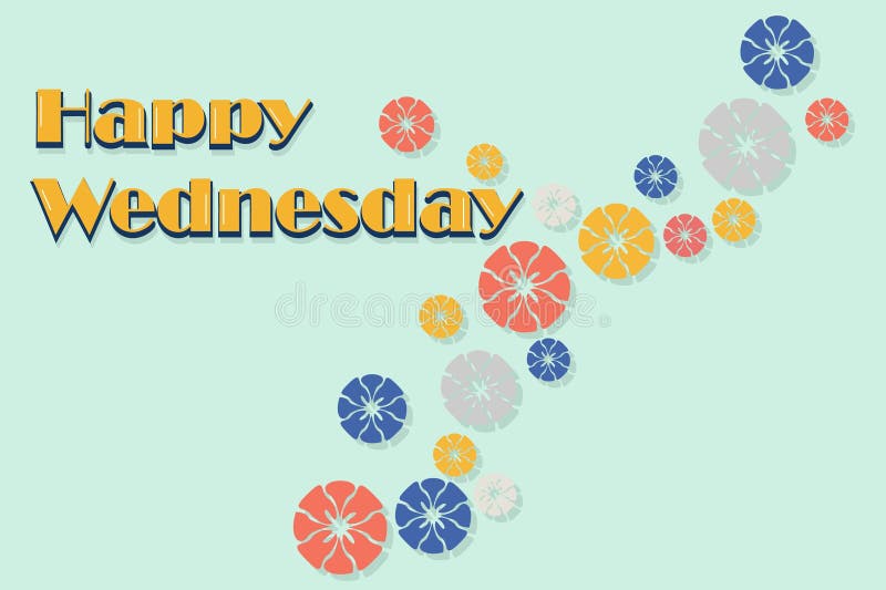 Cheerful Wednesday Greeting Stock Vector - Illustration of typography ...