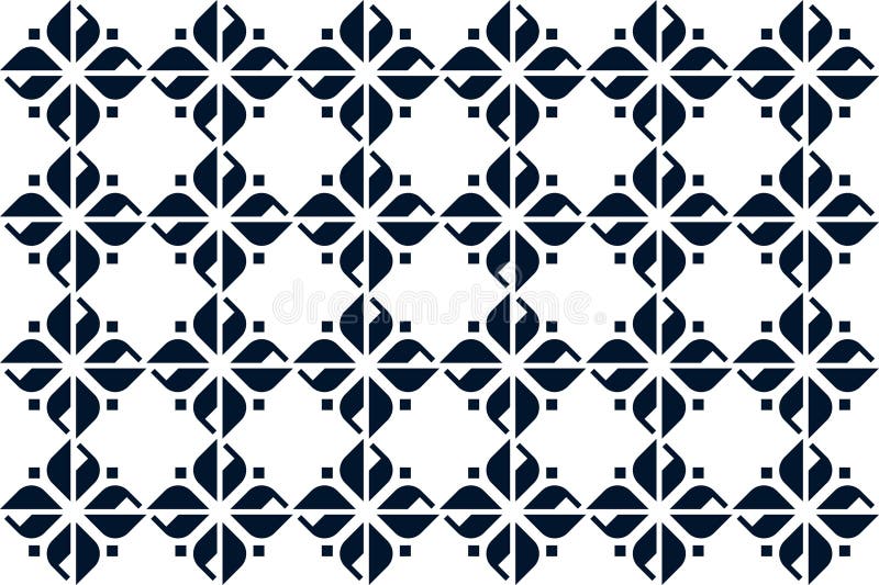 Modern Abstract Black and White Tile Pattern Stock Illustration ...
