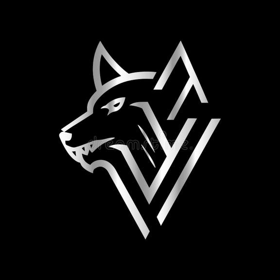 Fox Head Vector Illustration. Letter VYF Monogram Design Wolf Face ...