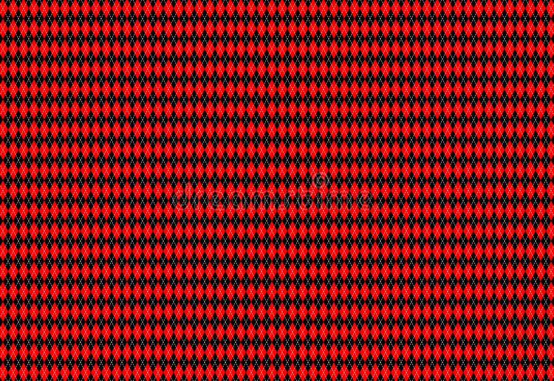 Classic Checkerboard Pattern Diamond Red Black with Strip White Line ...