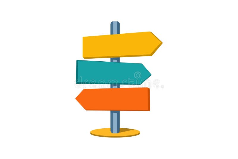 Colorful Directional Signpost Vector Illustration Stock Vector ...