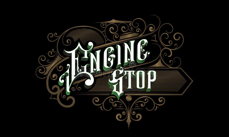 Lettering Engine Stock Illustrations – 1,659 Lettering Engine Stock ...