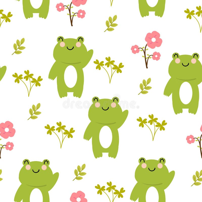 Frog Plant Seamless Pattern Stock Illustrations – 534 Frog Plant Seamless Pattern Stock ...