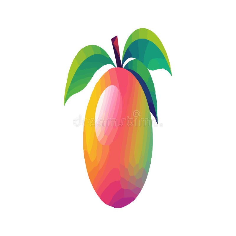 A Vector Icon of Mango Fruit Image Stock Illustration - Illustration of ...