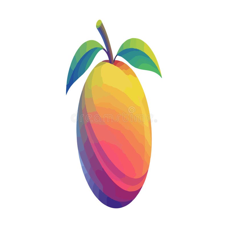 A Vector Icon of Mango Fruit Image Stock Illustration - Illustration of ...