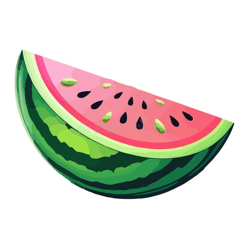 A Vector Icon of Watermelon Fruit Image Stock Illustration ...