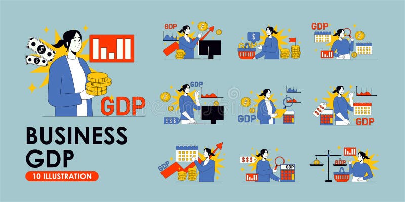 Business GDP Illustration stock vector. Illustration of business ...