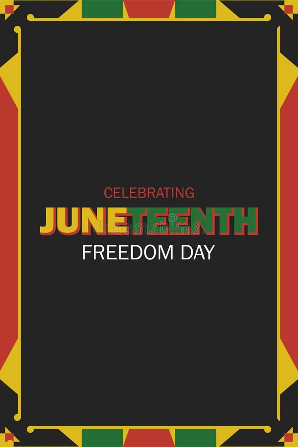 Juneteenth Freedom Day Celebration Poster with African Colors Stock ...