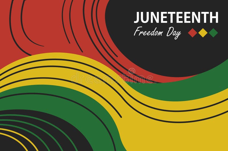 Juneteenth Celebration Vector with Pan-African Colors Stock ...
