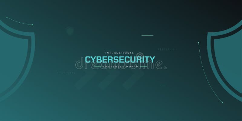 International Cyber Security Awareness Month is Observed. Flat Design ...