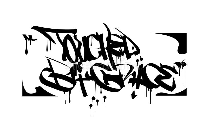 TOUCHED by GRACE Graffiti Tag Style Design Stock Illustration ...