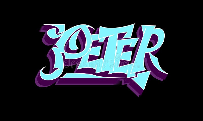 PETER Graffiti Tag Style Design Stock Vector - Illustration of isolated ...