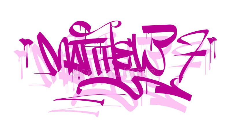 MATTHEW 7 Graffiti Tag Style Design Stock Vector - Illustration of ...