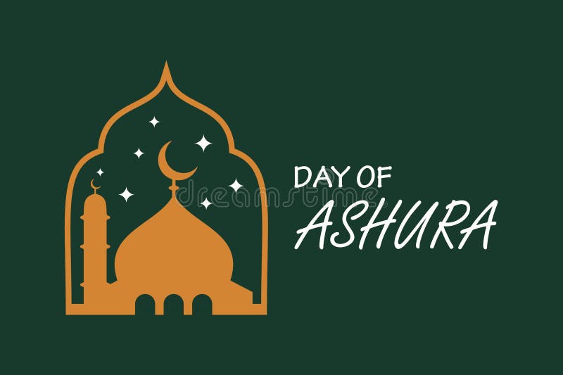 Ashura Day Vector with Islamic Arch and Mosque Design. Stock Vector ...