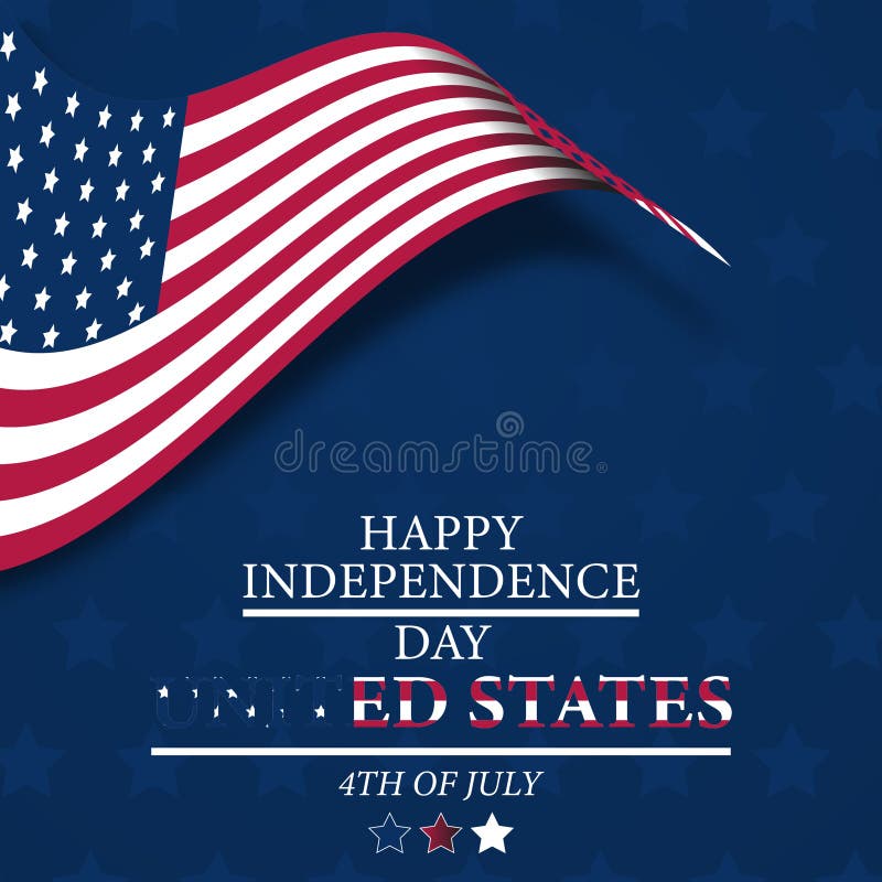 Happy Independence Day United States Celebration Background Stock ...