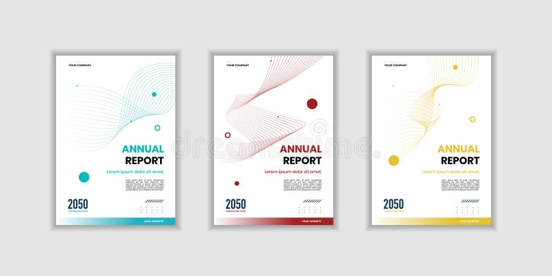 Professional Annual Report Business Template Modern Cover Design Stock ...