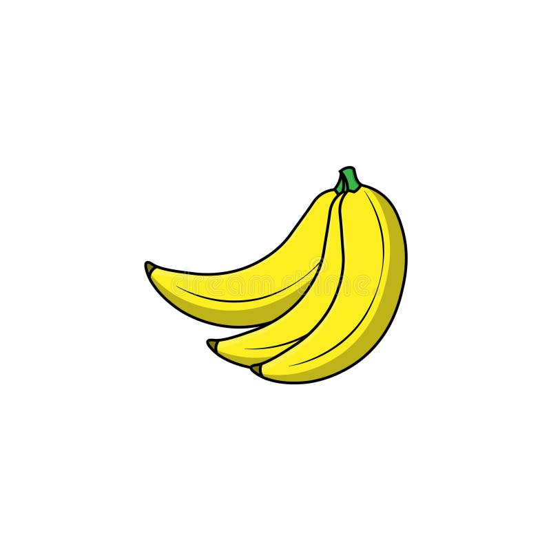Flat Design Banana Icon Vector Premium Quality Creative Illustration ...