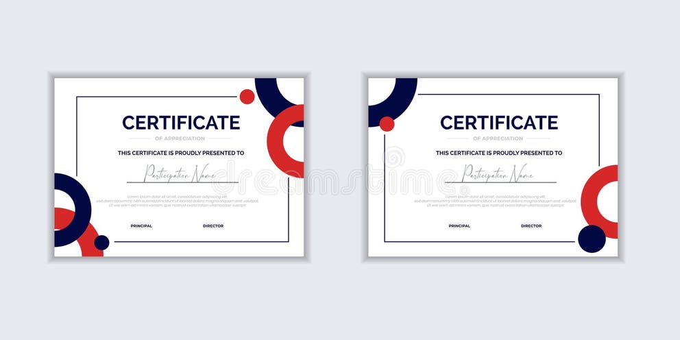 Flat Design Modern Certificate Template for Corporate or Awards. for ...