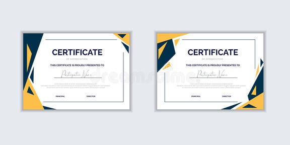 Flat Design Modern Certificate Template for Corporate or Awards. for ...