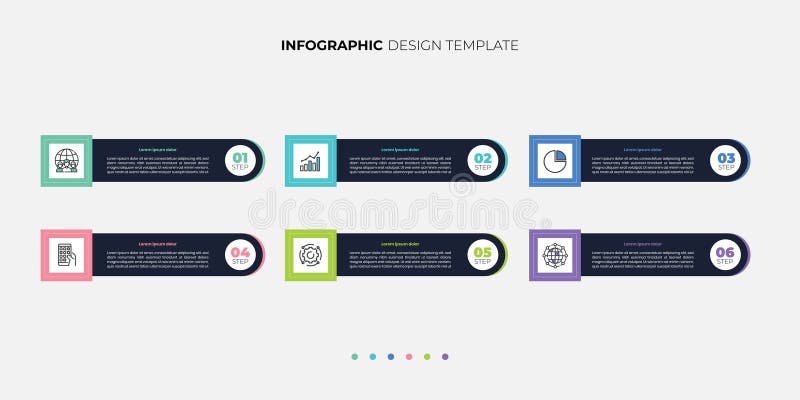 Timeline Creator Infographic Template. 6 Step Timeline Journey ...