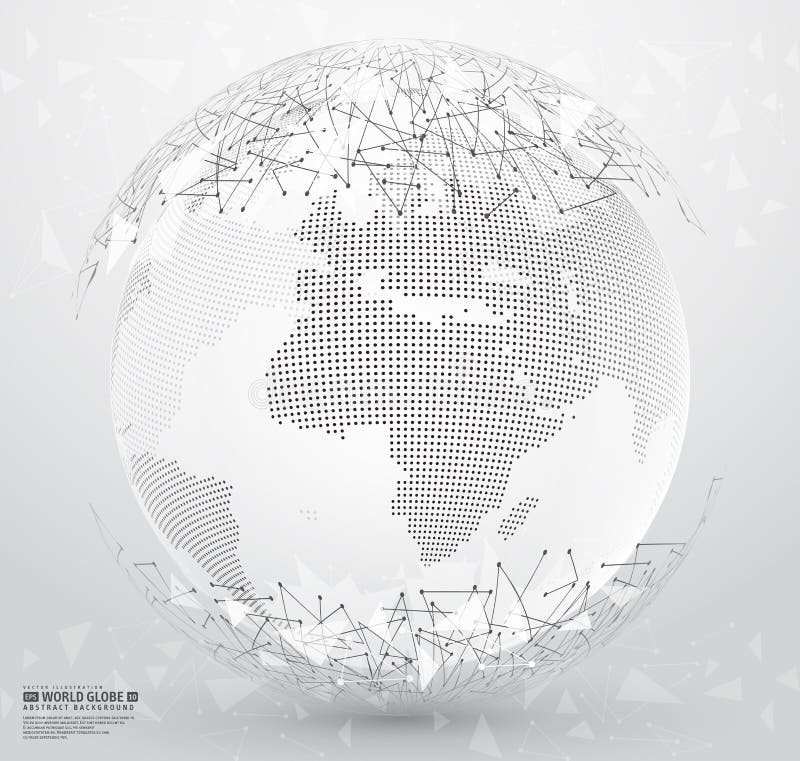 Abstract Dotted Globe Earth Vector Stock Vector - Illustration of ...