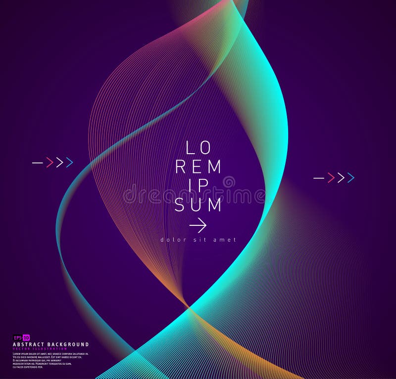 Abstract Shining Wave Background Poster Template Stock Vector ...