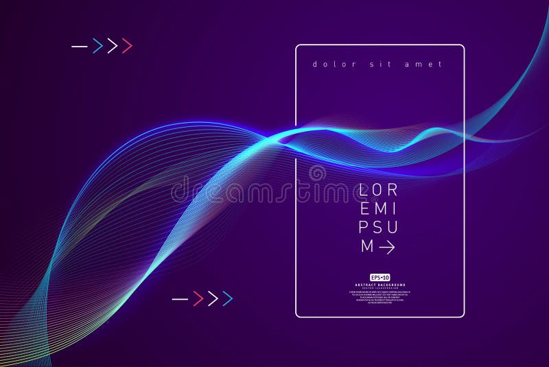 Abstract Shining Wave Background Poster Template Stock Vector ...