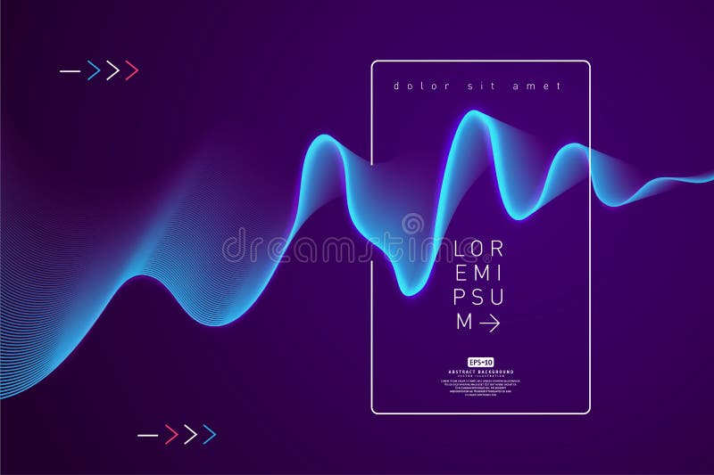 Abstract Shining Wave Background Poster Template Stock Vector ...