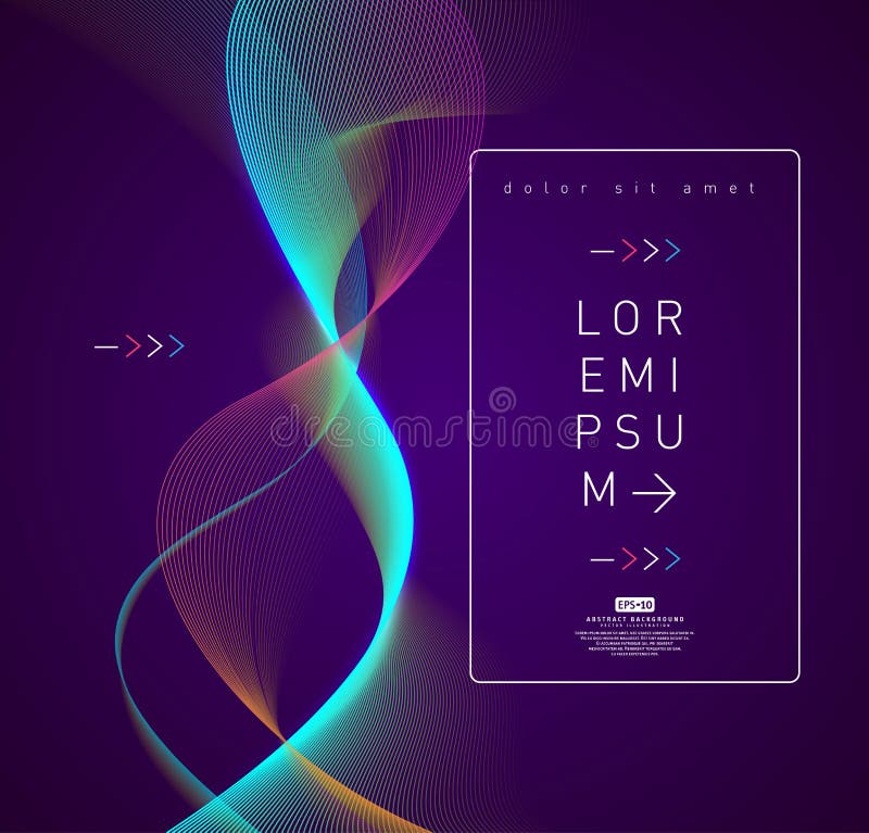 Abstract Shining Wave Background Poster Template Stock Vector ...