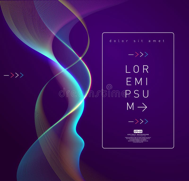 Abstract Shining Wave Background Poster Template Stock Vector ...