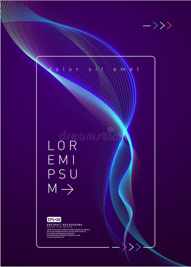 Abstract Shining Wave Background Poster Template Stock Vector ...