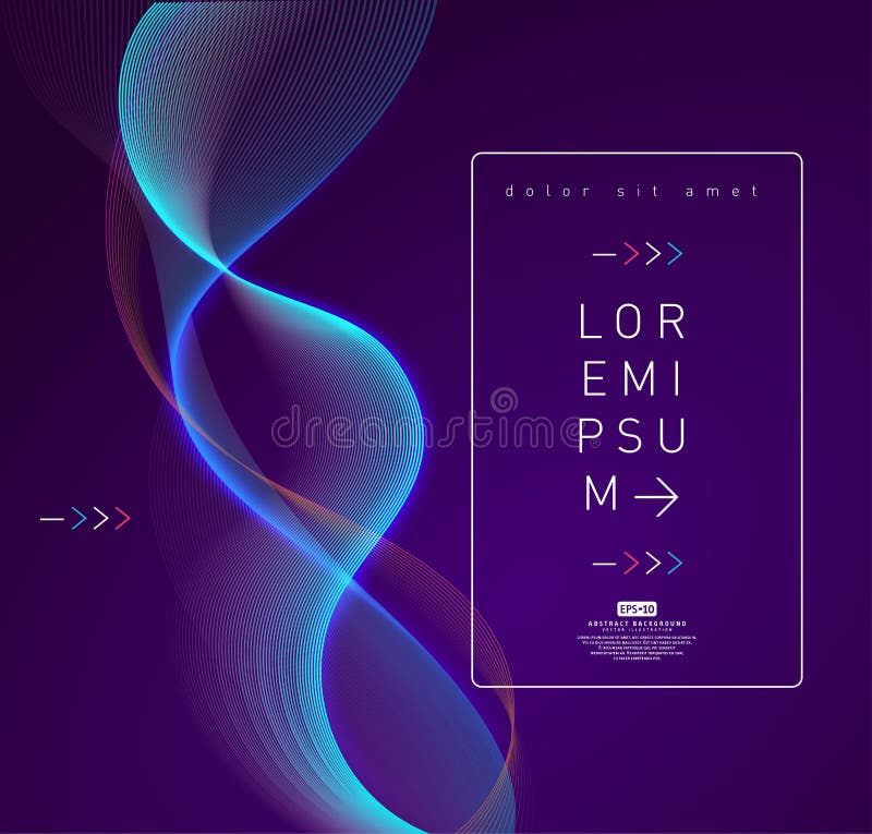 Abstract Shining Wave Background Poster Template Stock Vector ...