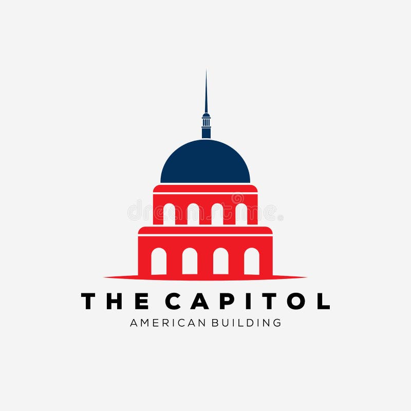American Capitol Building Logo Vector Illustration Design Stock Vector ...