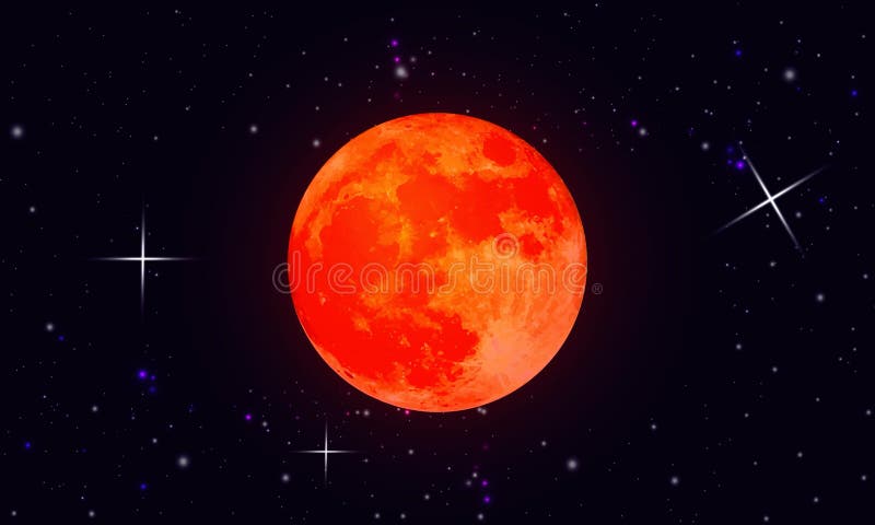 Perfect Red Moon, Basic RGB Stock Vector - Illustration of abstract ...